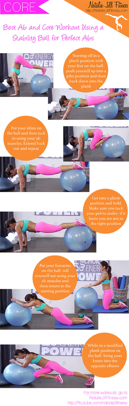 Best Ab and Core Workout With Stability Ball - Natalie Jill