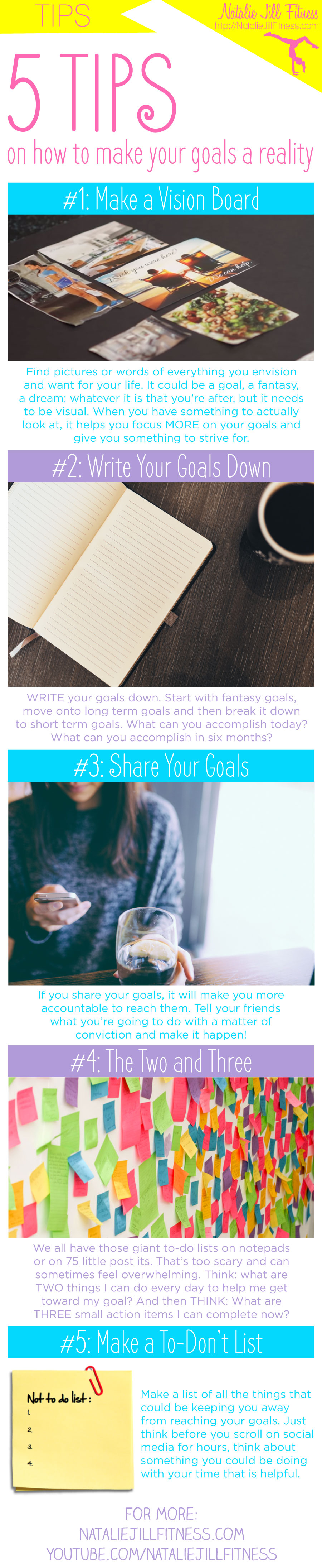 How to Make Your Goals a Reality - video - Natalie Jill Fitness