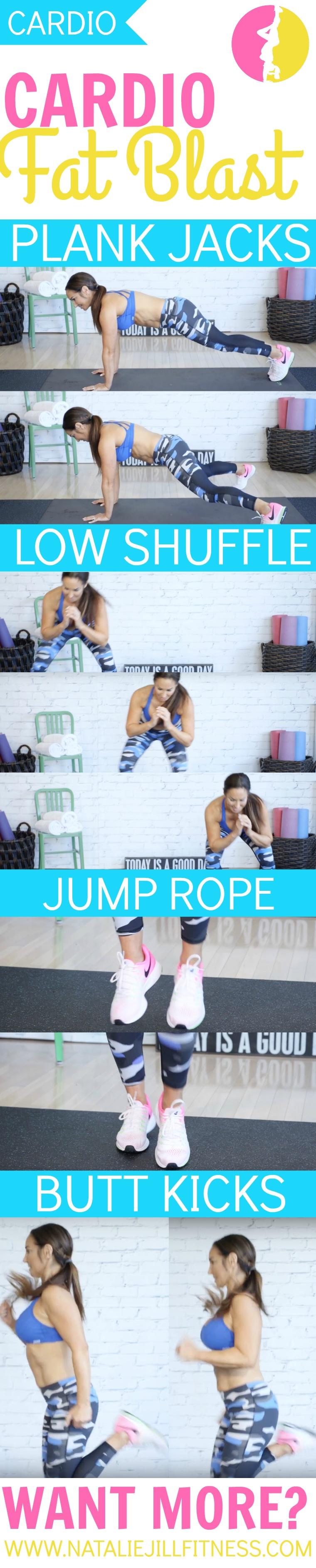 Cardio Fat Blast Workout - Two Parts - Natalie Jill Fitness